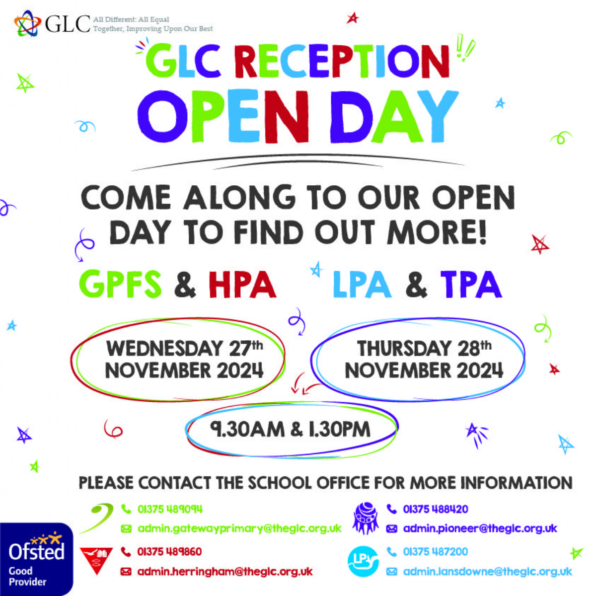 Gateway Learning Community - The GLC Reception Open Days 2024